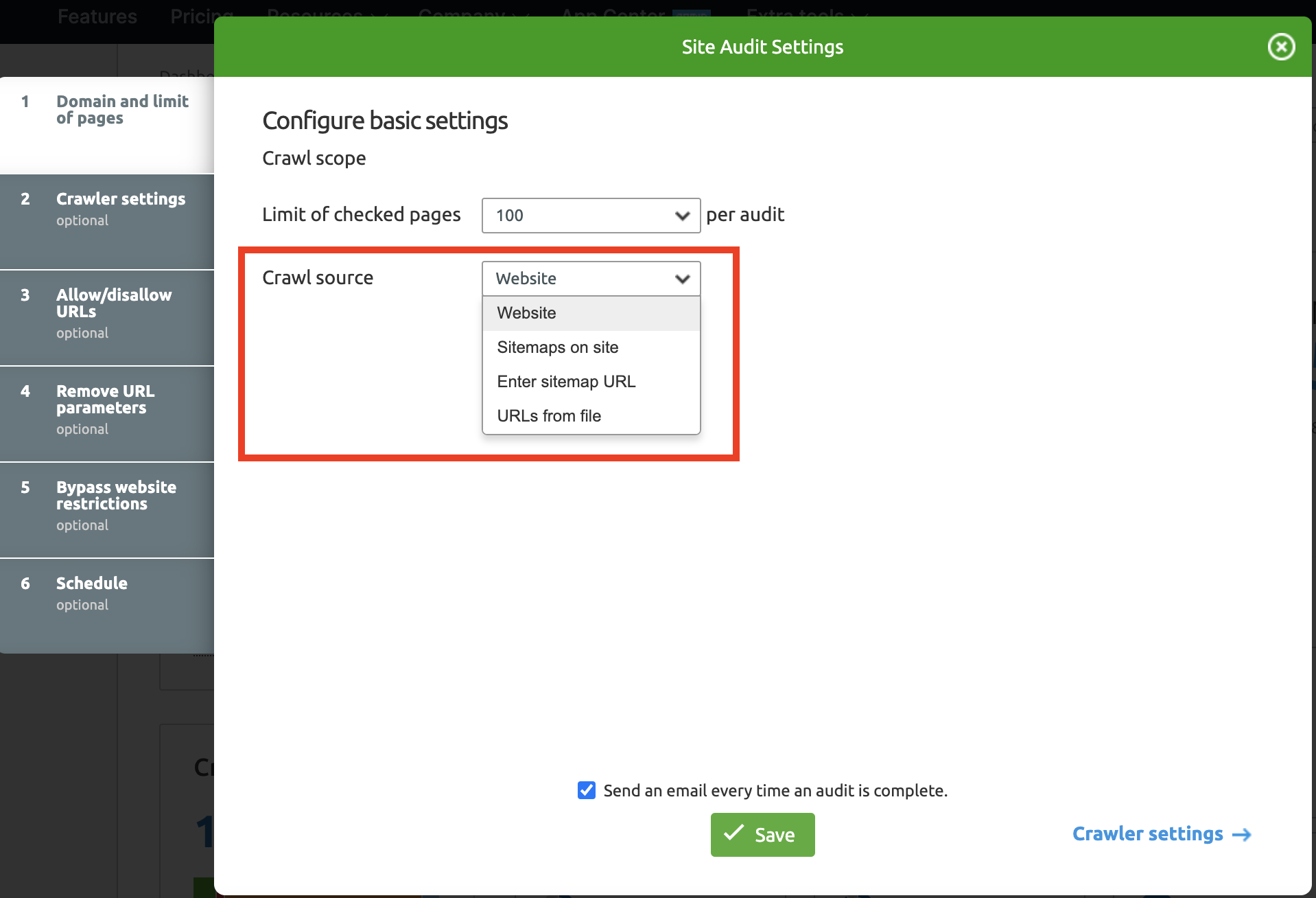 Why can’t I find URLs from the Audit report on my website? question - Semrush Toolkits | Semrush